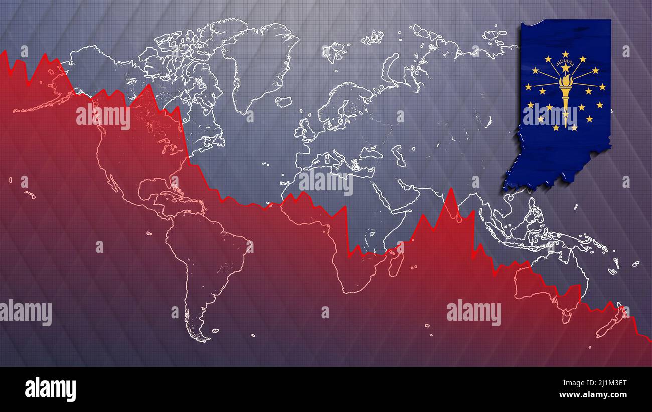 Indiana wealth map hi-res stock photography and images - Alamy