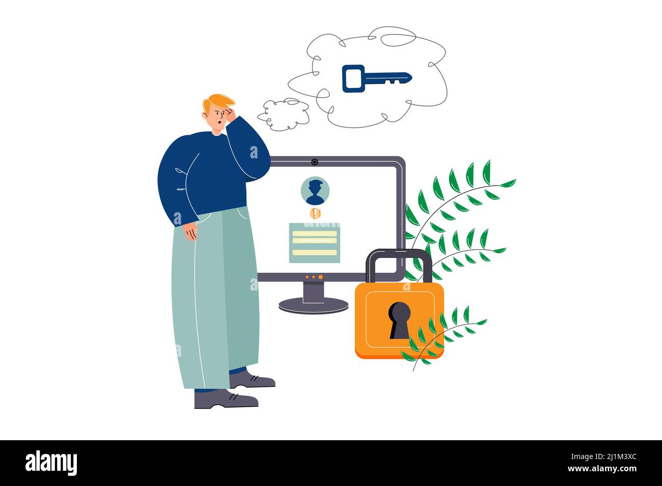 Password screen girl Stock Vector Images - Alamy