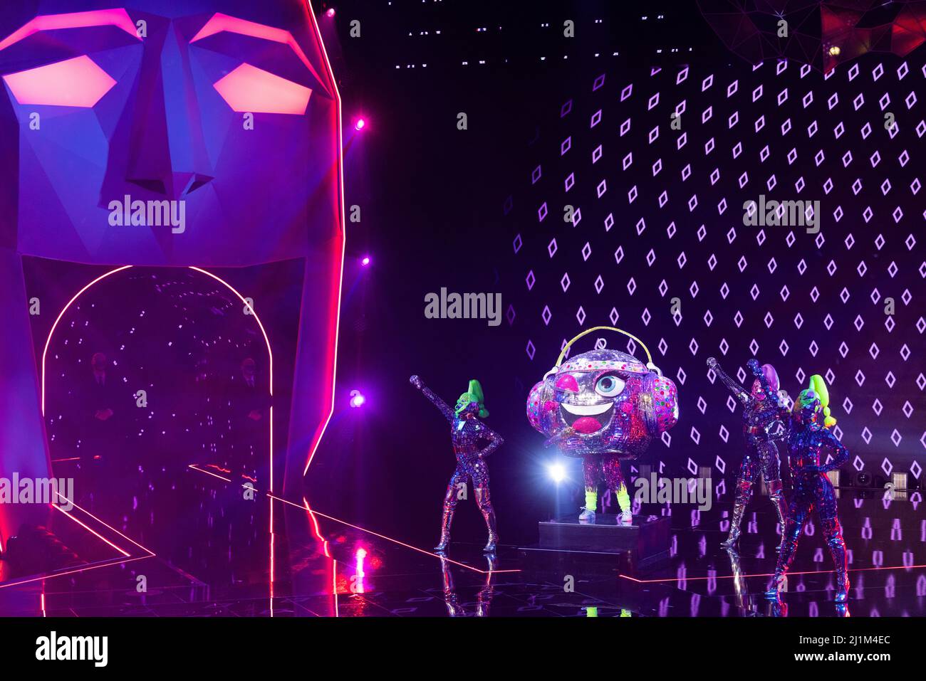 Cologne, Germany. 26th Mar, 2022. The character "The Disco Ball" is on ...