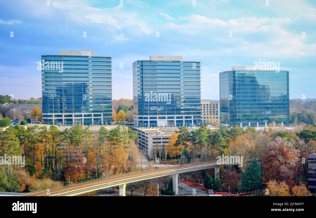 Three Office Buildings on Atlanta Perimeter Stock Photo - Alamy