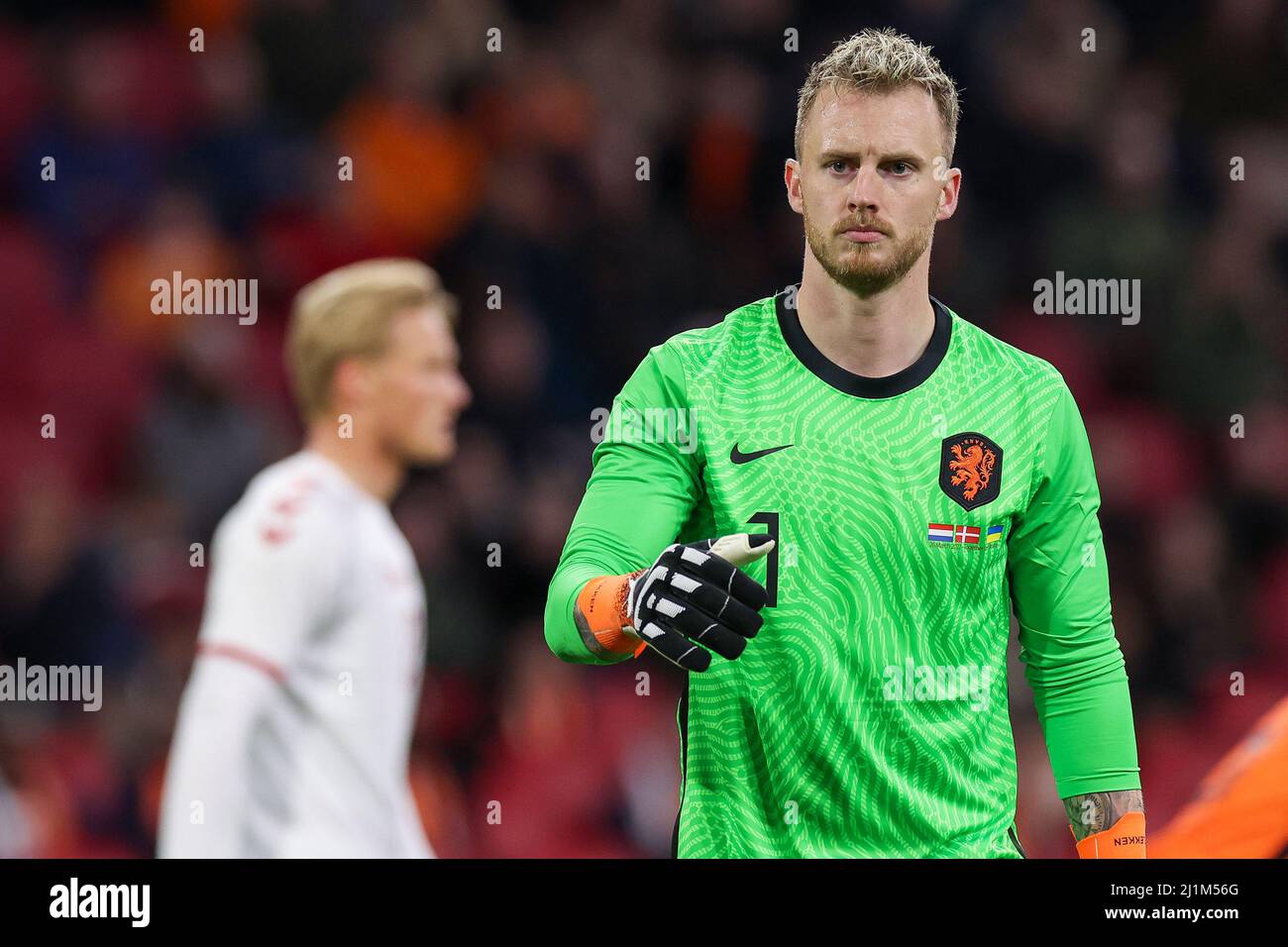 AMSTERDAM, NETHERLANDS - MARCH 26: goalkeeper Mark Flekken of the ...
