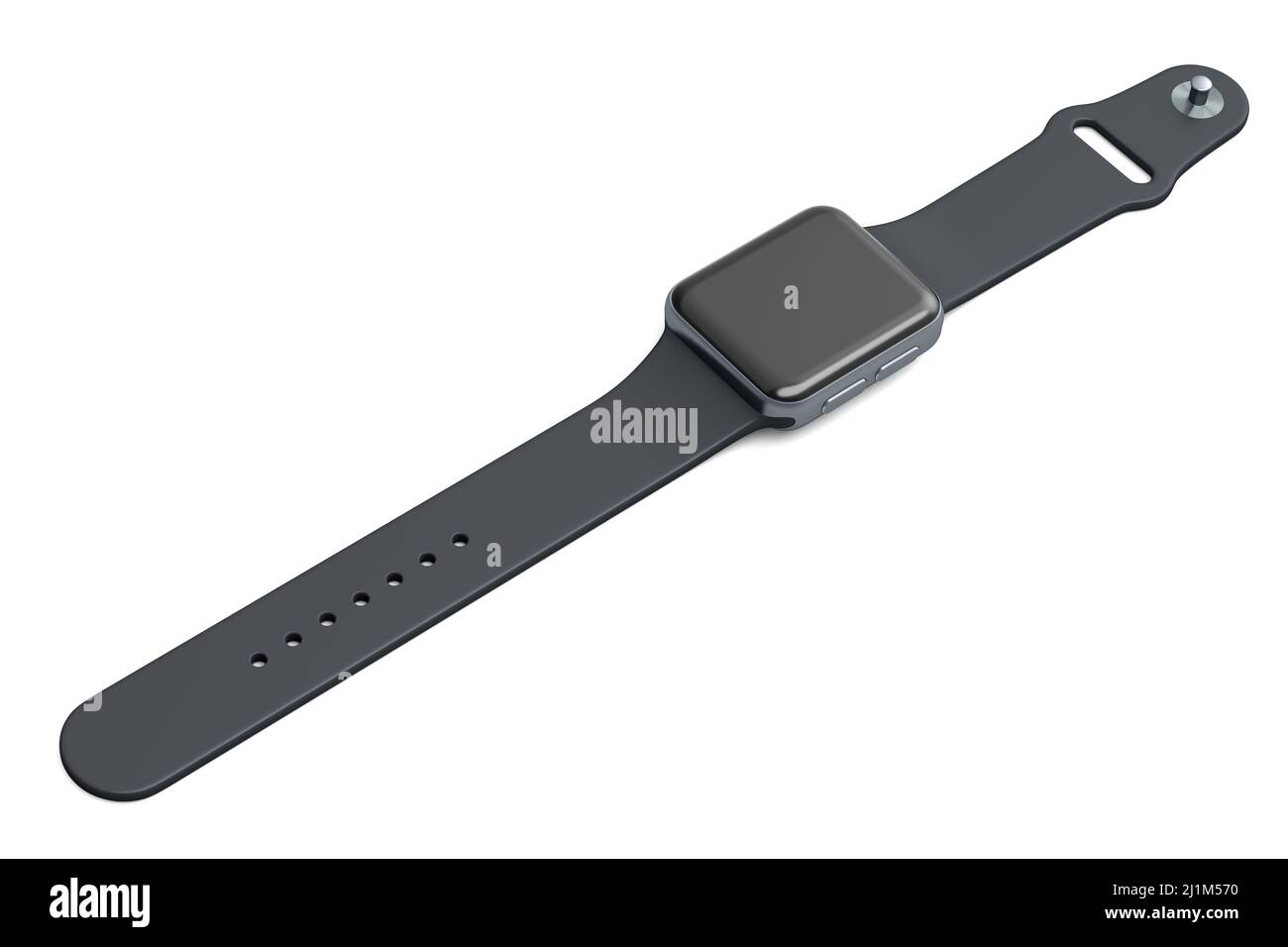 Stainless silver smart watch or fitness tracker isolated on white ...