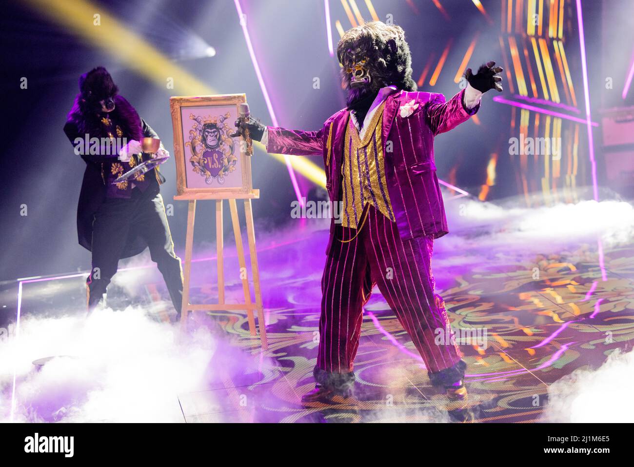 Cologne, Germany. 26th Mar, 2022. The character "The Gorilla" is on ...