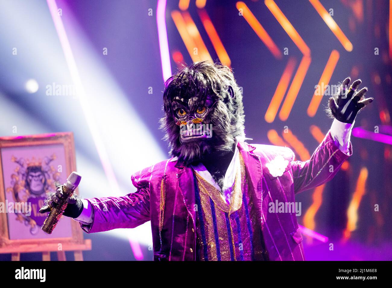 Cologne, Germany. 26th Mar, 2022. The character "The Gorilla" is on ...