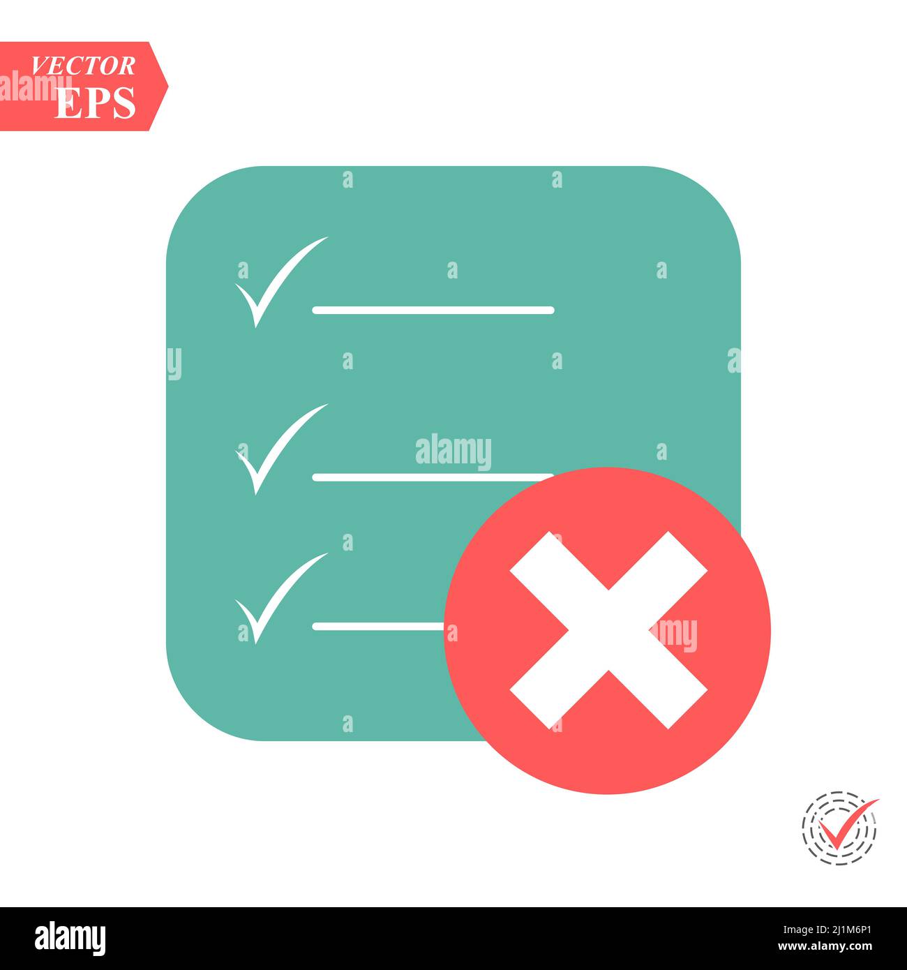 Text or file delete icon in simple outline design. EPS 10 vector ...