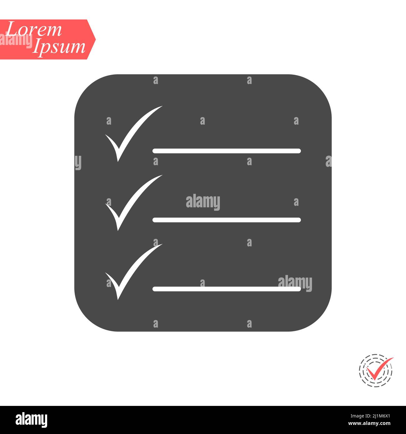 Check list line icon, Vector on white background eps Stock Vector Image & Art - Alamy