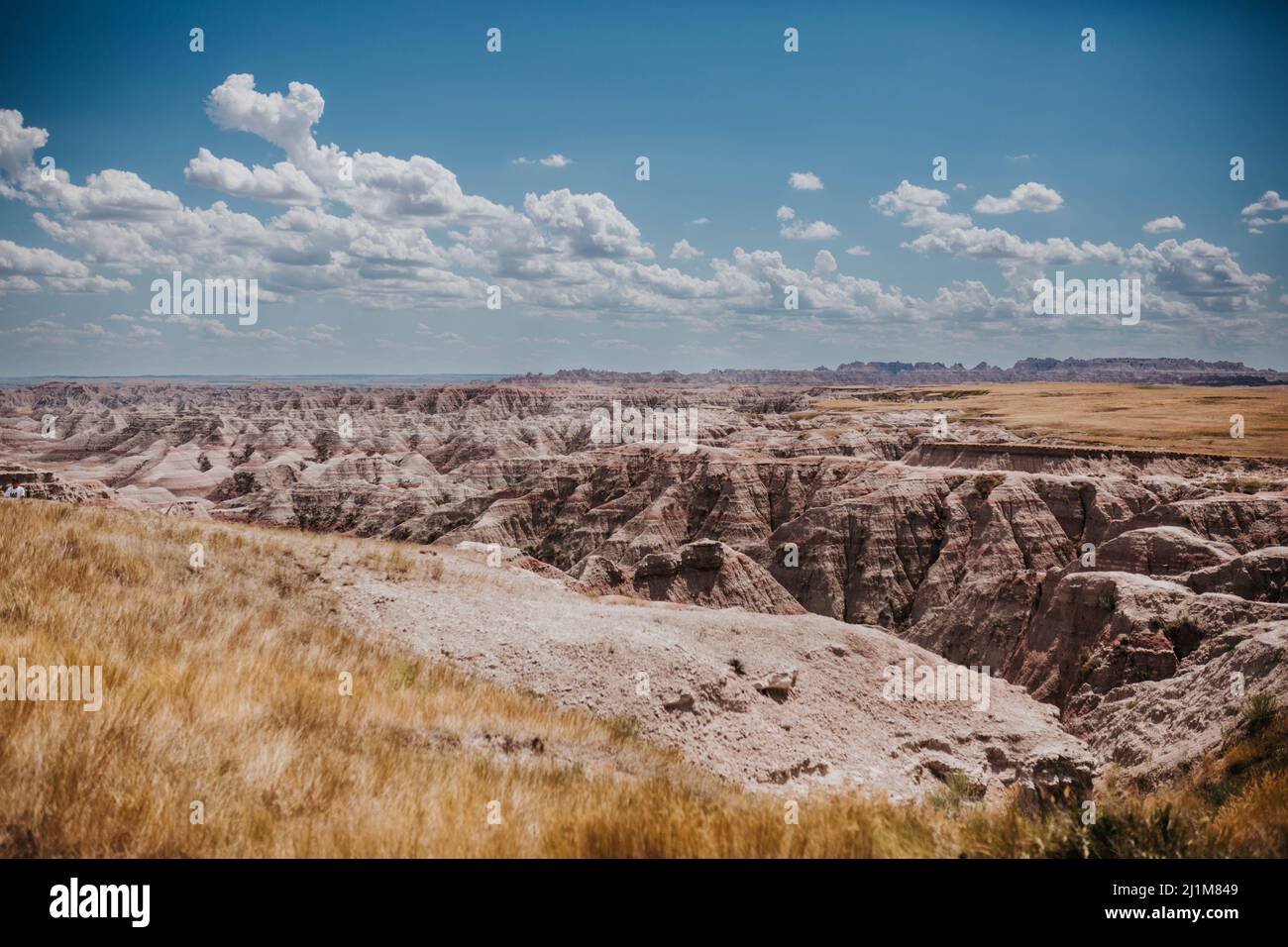 Badlands National Park, SD on cloudy summer day in July Stock Photo - Alamy