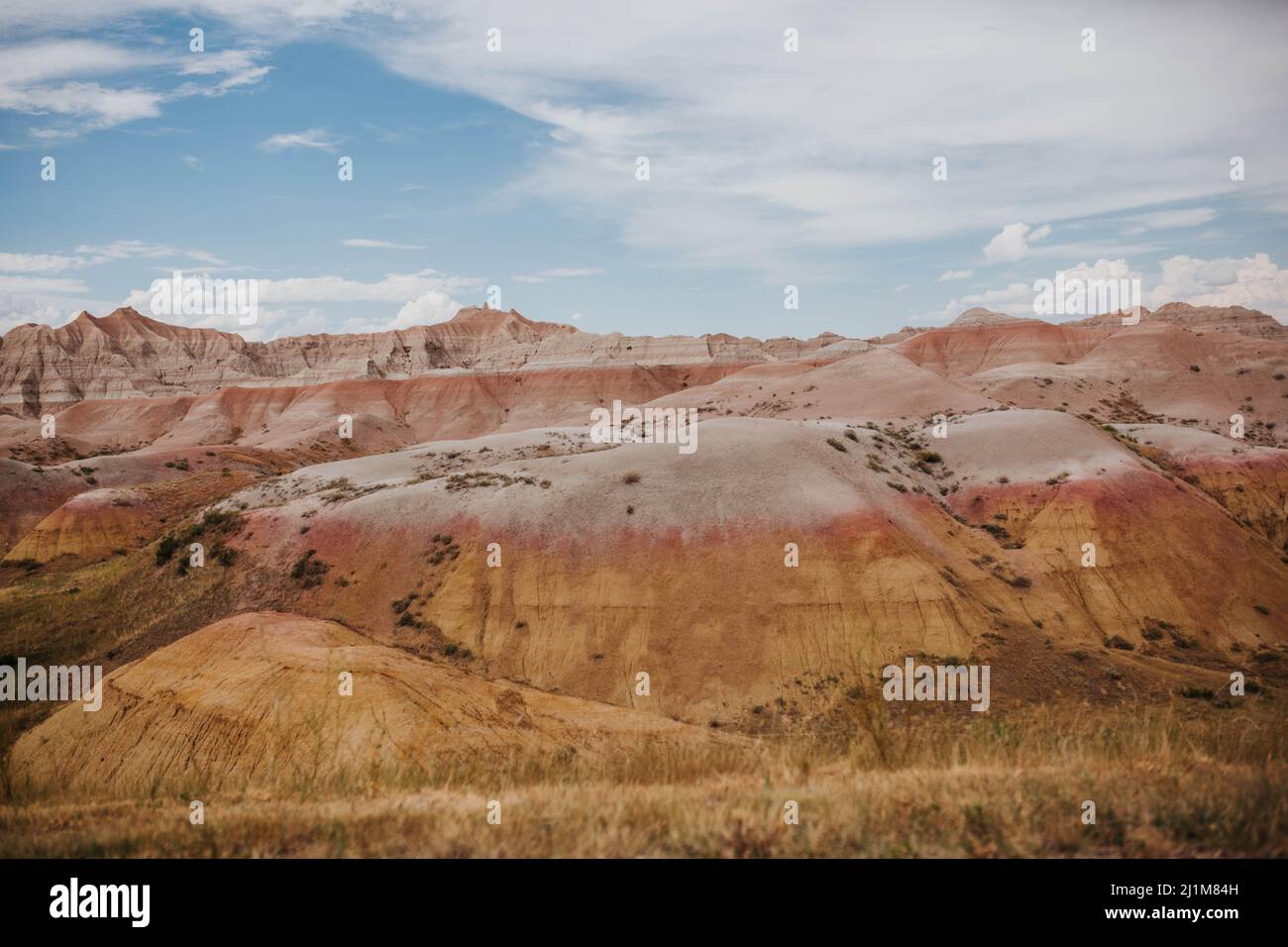 Badlands National Park, SD on cloudy summer day in July Stock Photo - Alamy