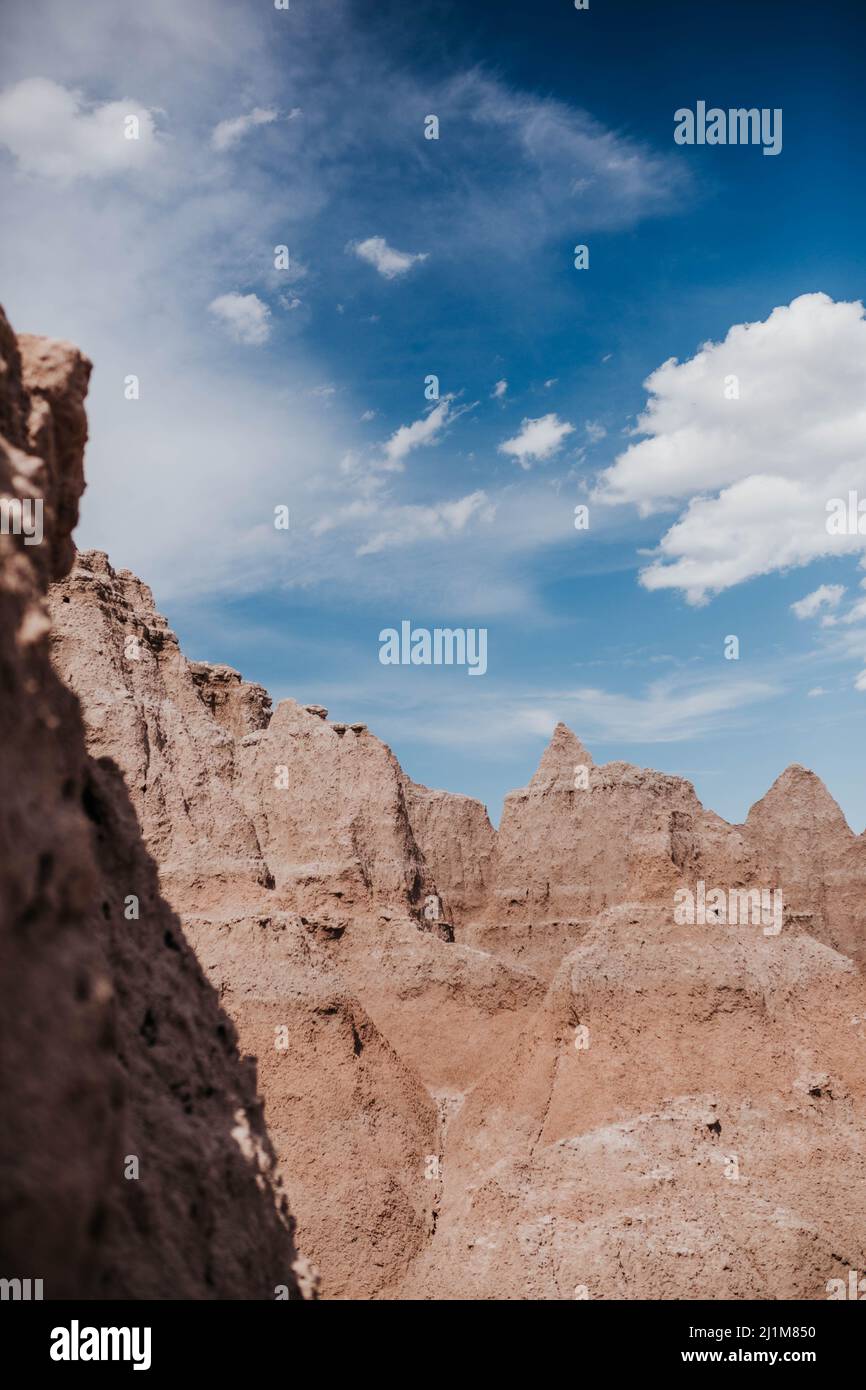 Badlands National Park, SD on cloudy summer day in July Stock Photo - Alamy