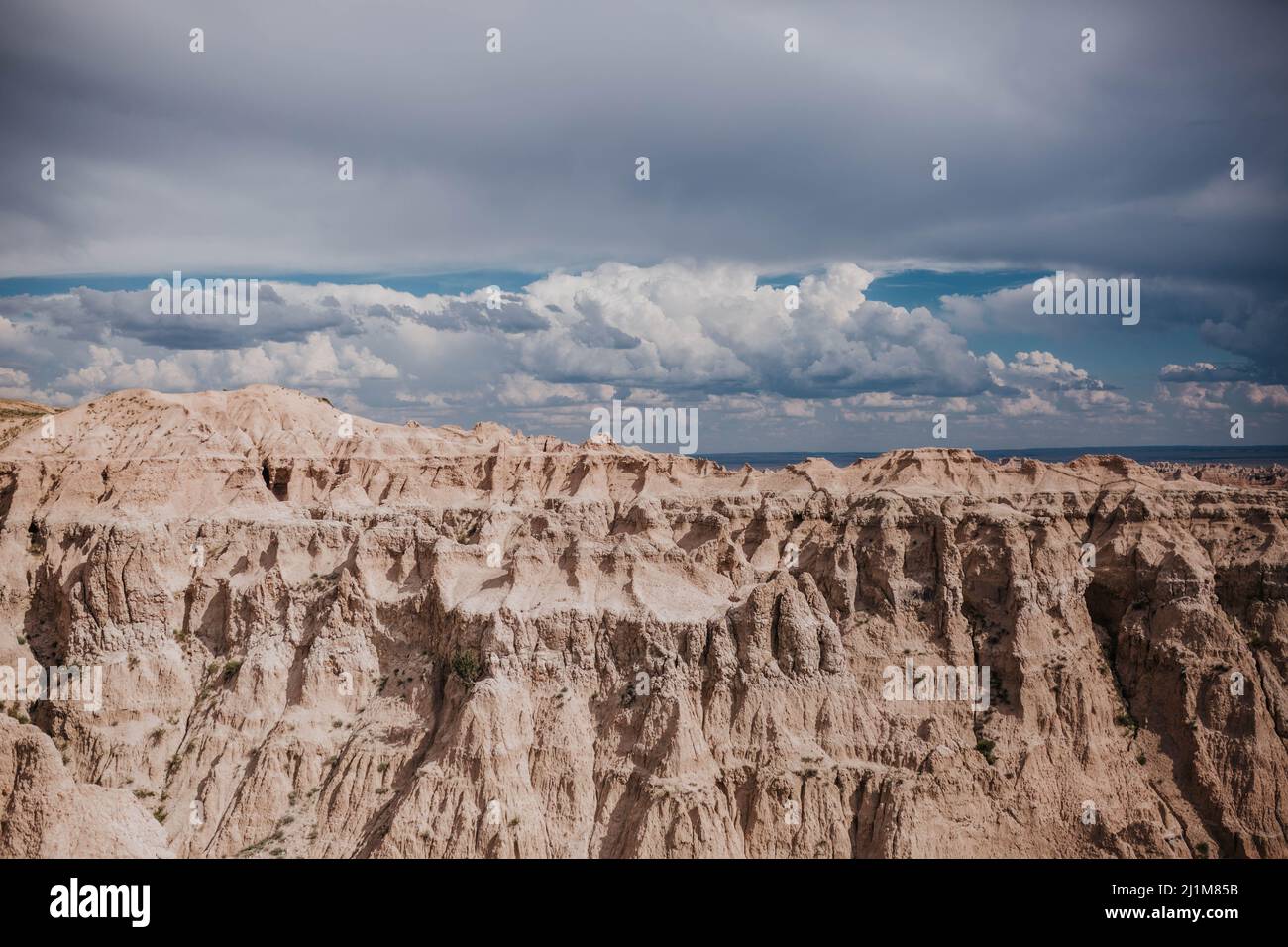 Badlands National Park, SD on cloudy summer day in July Stock Photo - Alamy