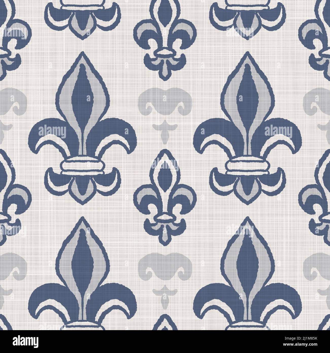 French fleur de lis royal lily seamless pattern. Farmhouse cottage ...