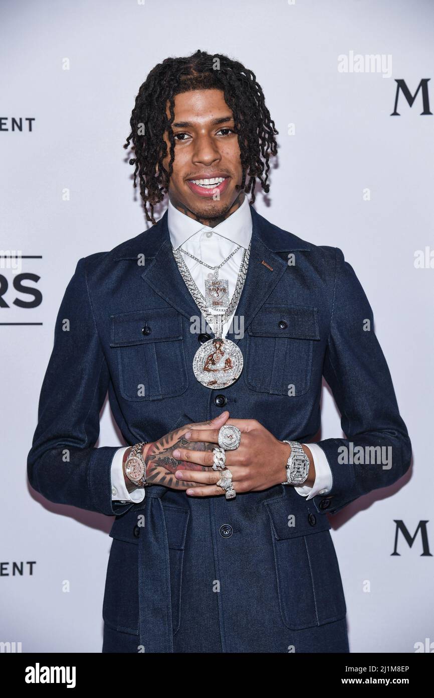 NLE Choppa walking on the red carpet at the Annual Oscars Weekend ...