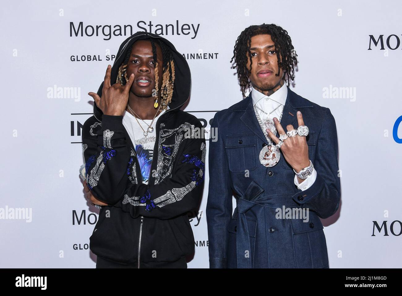 UnGhetto Mathieu and NLE Choppa walking on the red carpet at the Annual ...