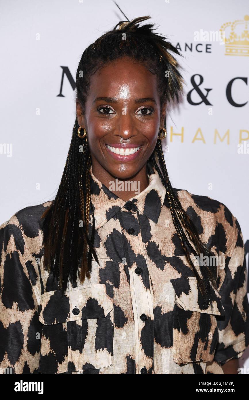 Zainab Johnson walking on the red carpet at the Annual Oscars Weekend ...
