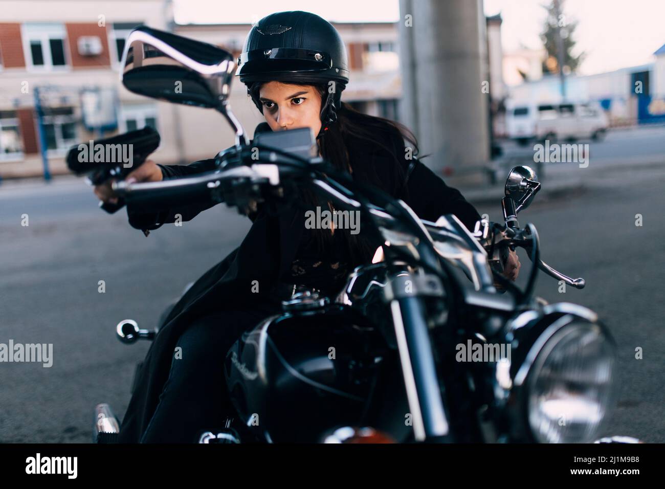 Female motorcycle racer hi-res stock photography and images - Alamy