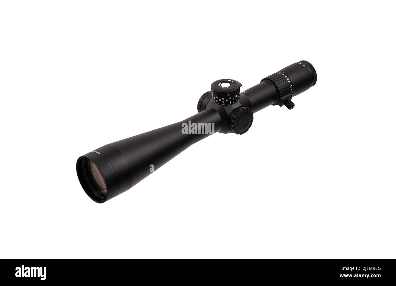 Modern black optical sight. Optical device for aiming at long distances ...