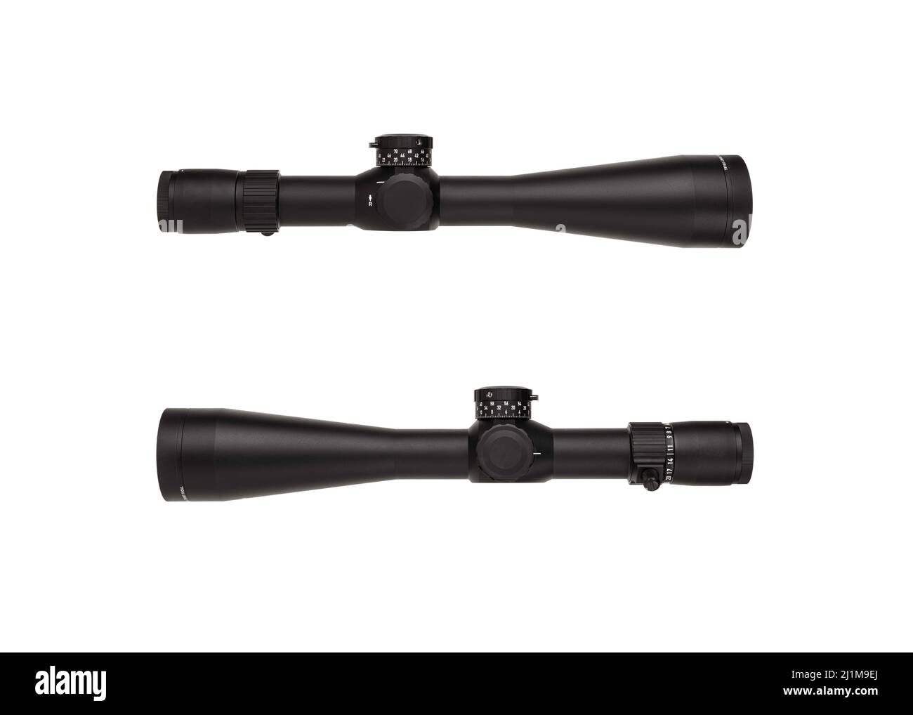 Modern black optical sight. Optical device for aiming at long distances ...