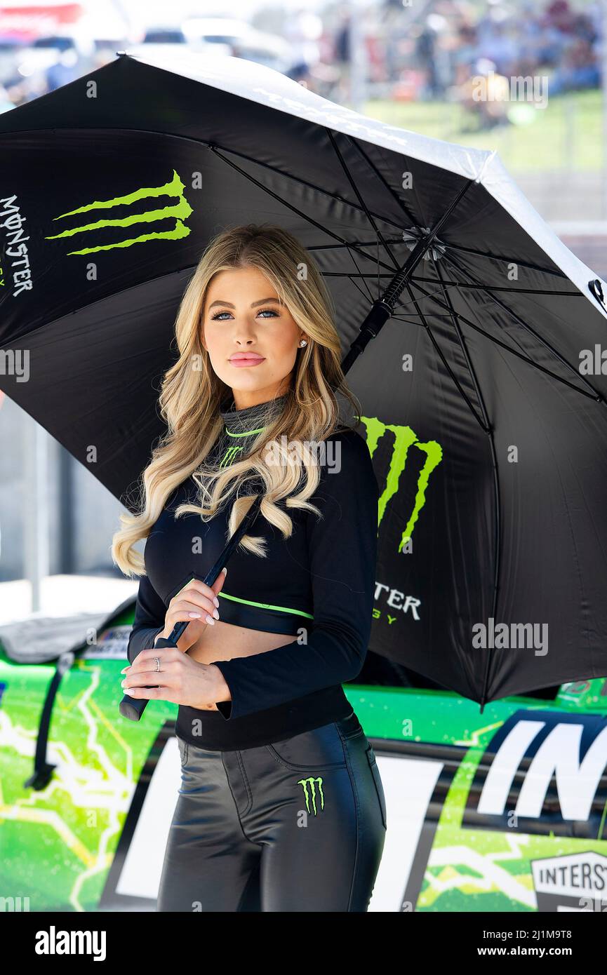 The Americas. 26th Mar, 2022. Monster Energy Girls at NASCAR EchoPark ...