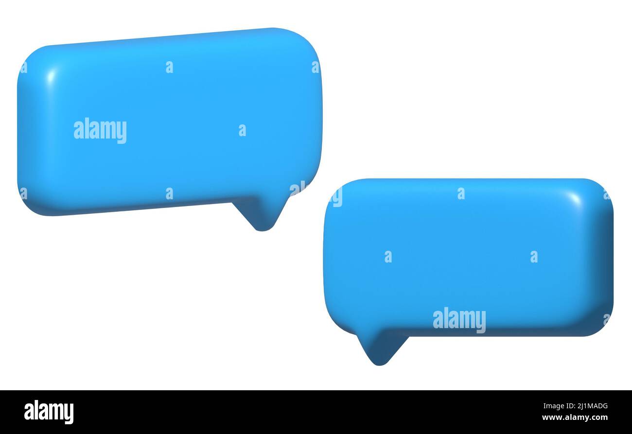 Isolated 3d message or speech bubbles on white background Stock Photo ...