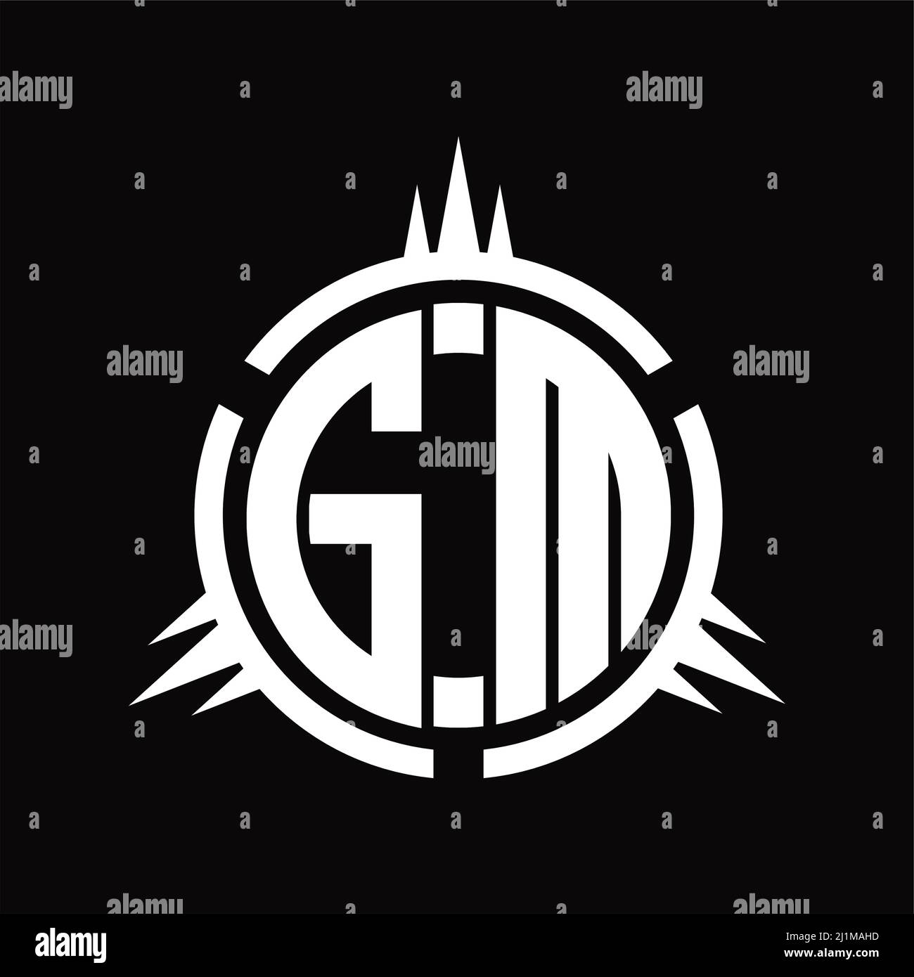 GM Logo monogram isolated on circle element design template Stock ...