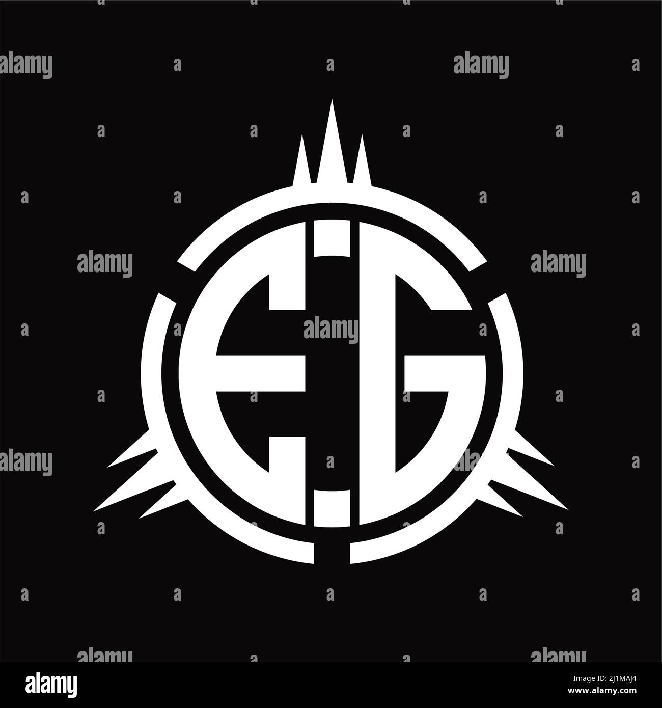 EG Logo monogram isolated on circle element design template Stock ...