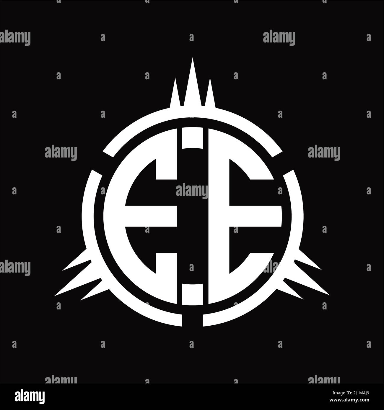 EE Logo monogram isolated on circle element design template Stock ...