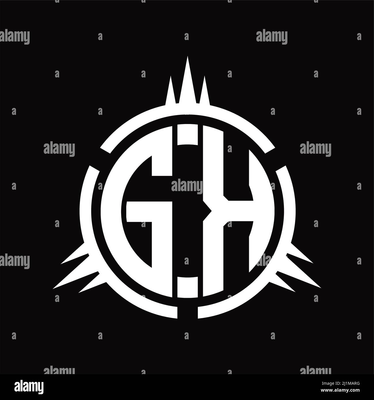 GK Logo monogram isolated on circle element design template Stock ...