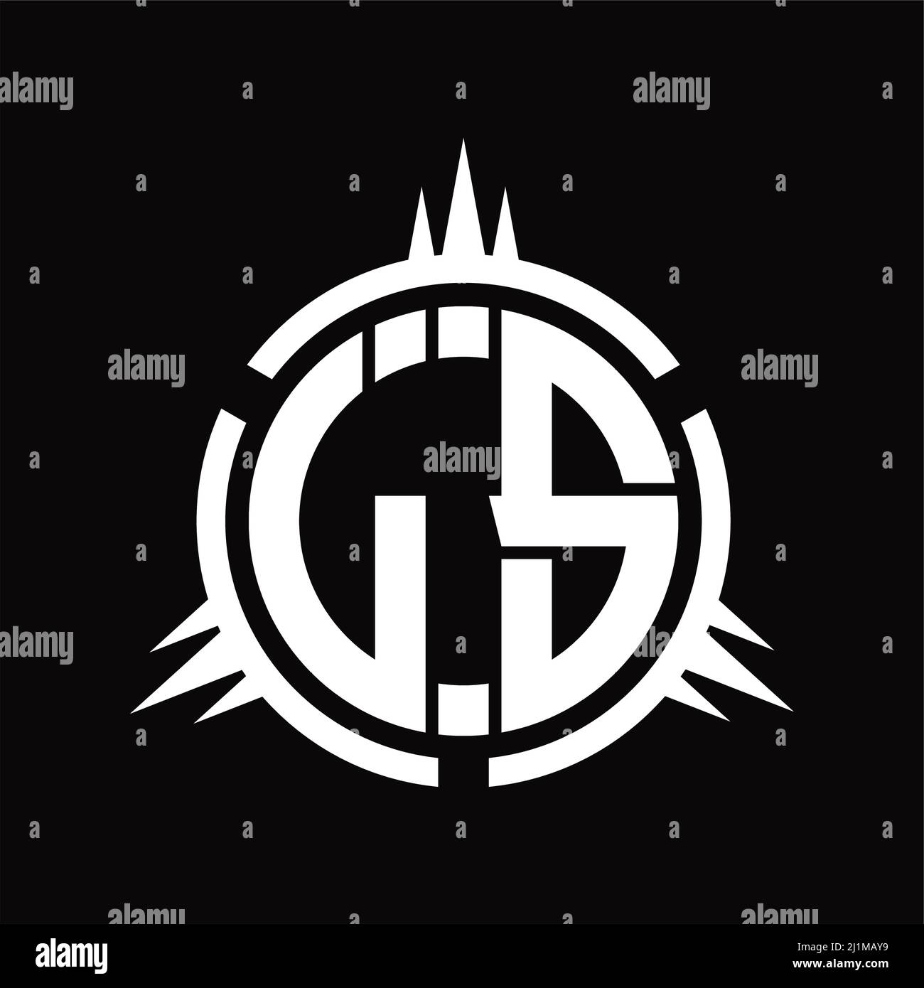 JS Logo monogram isolated on circle element design template Stock ...