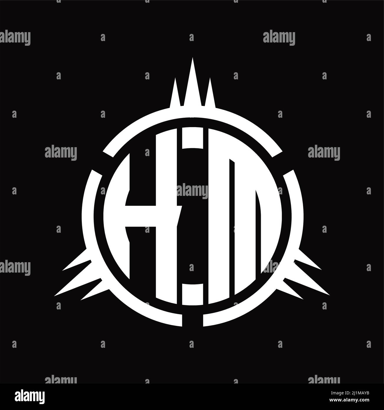 Hm letters Stock Vector Images - Alamy