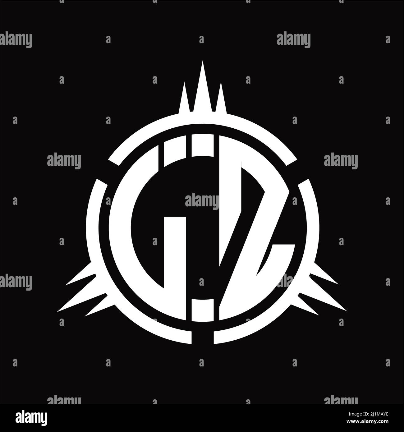 JZ Logo monogram isolated on circle element design template Stock ...