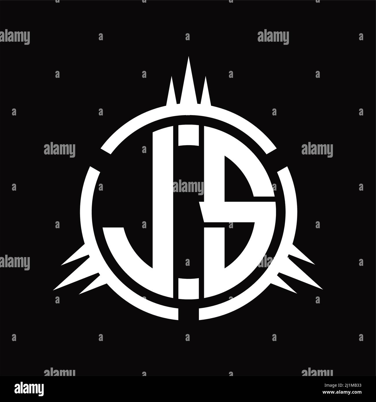 LS SLogo monogram isolated on circle element design template Stock ...