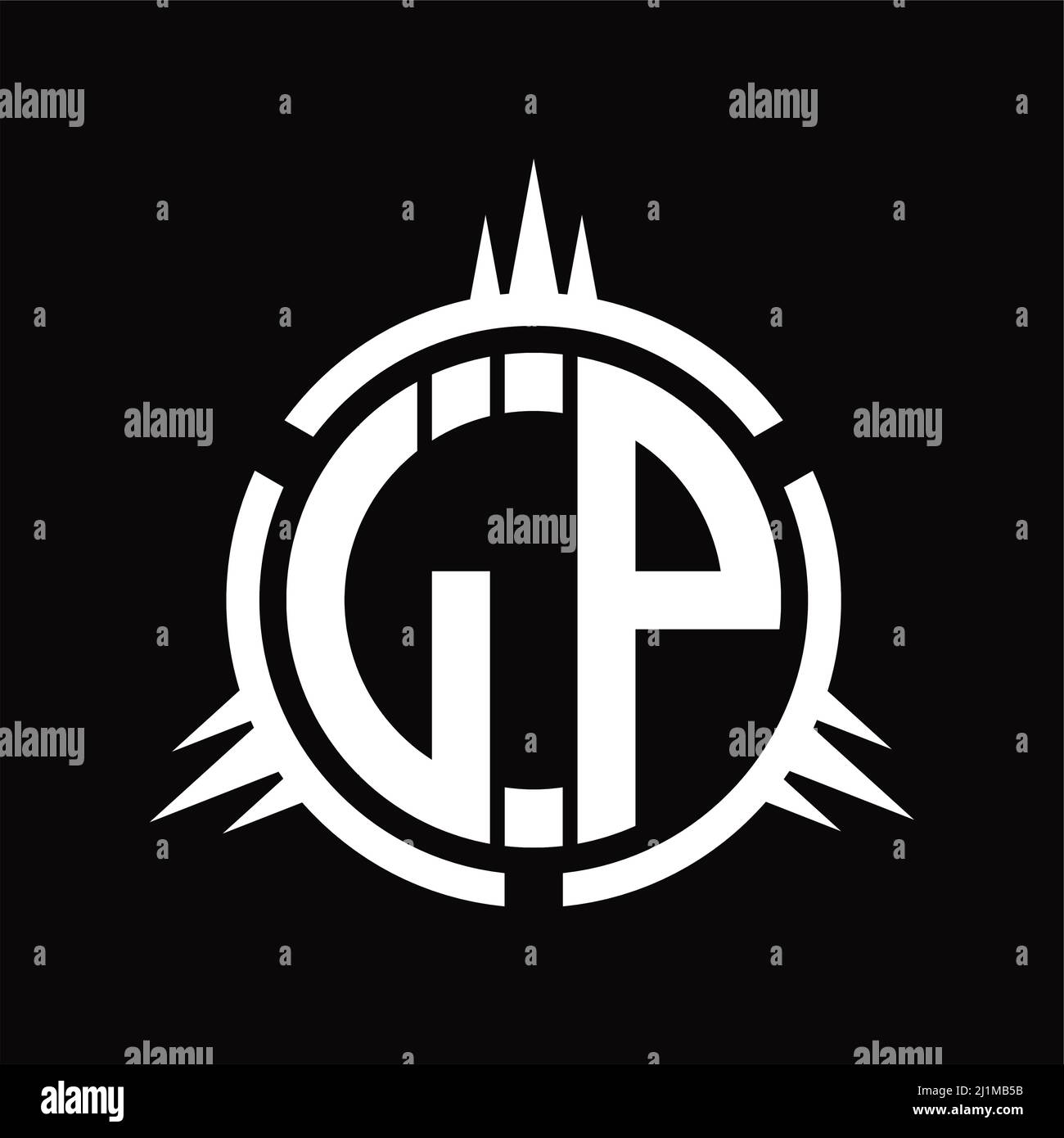JP Logo monogram isolated on circle element design template Stock ...