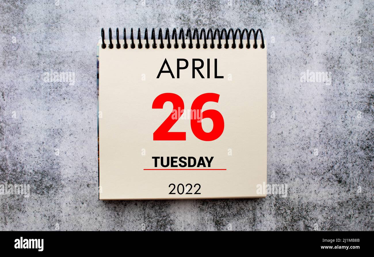 Business calendar april 26th hi-res stock photography and images - Alamy