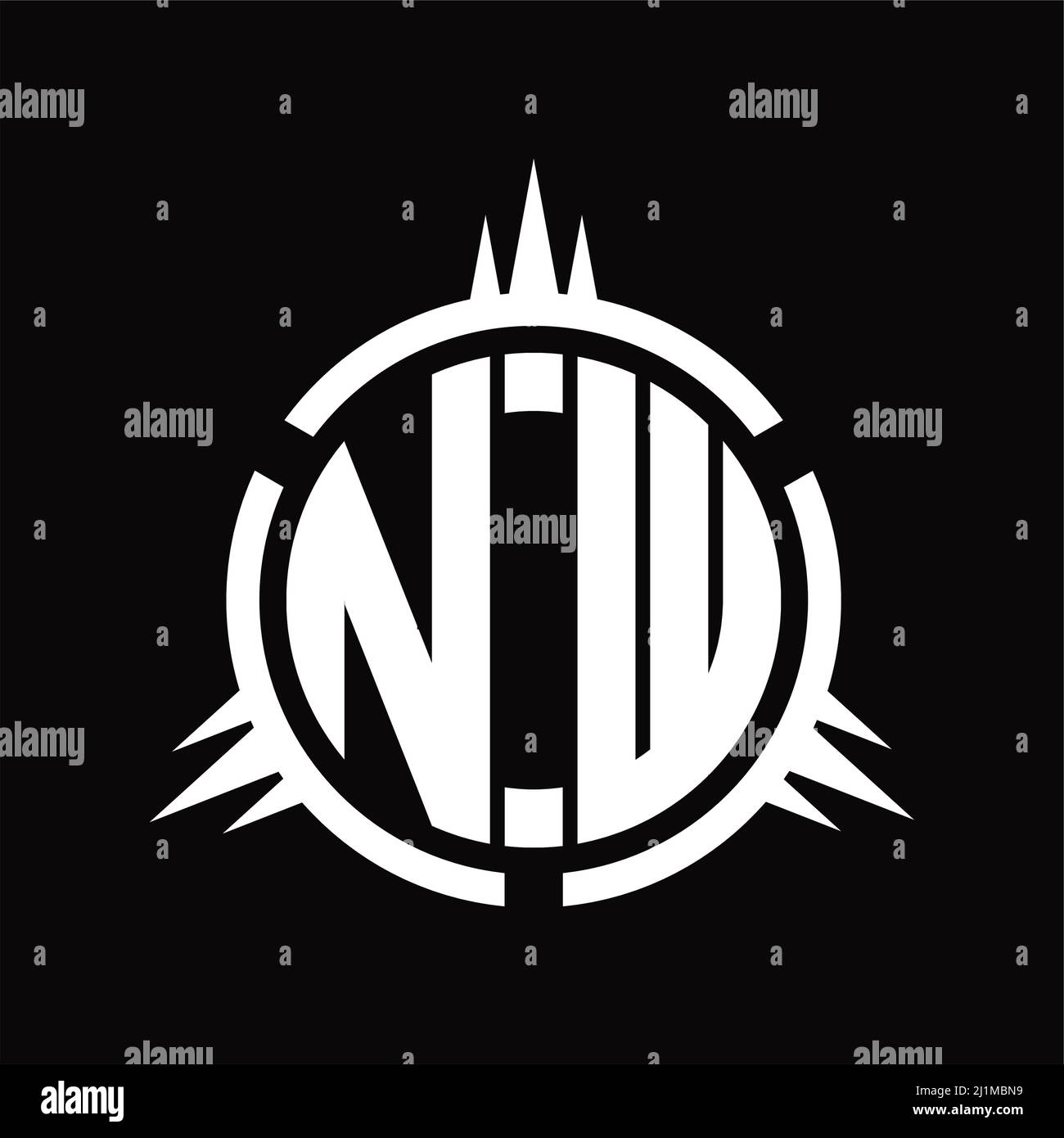 Modern w n logo Stock Vector Images - Alamy