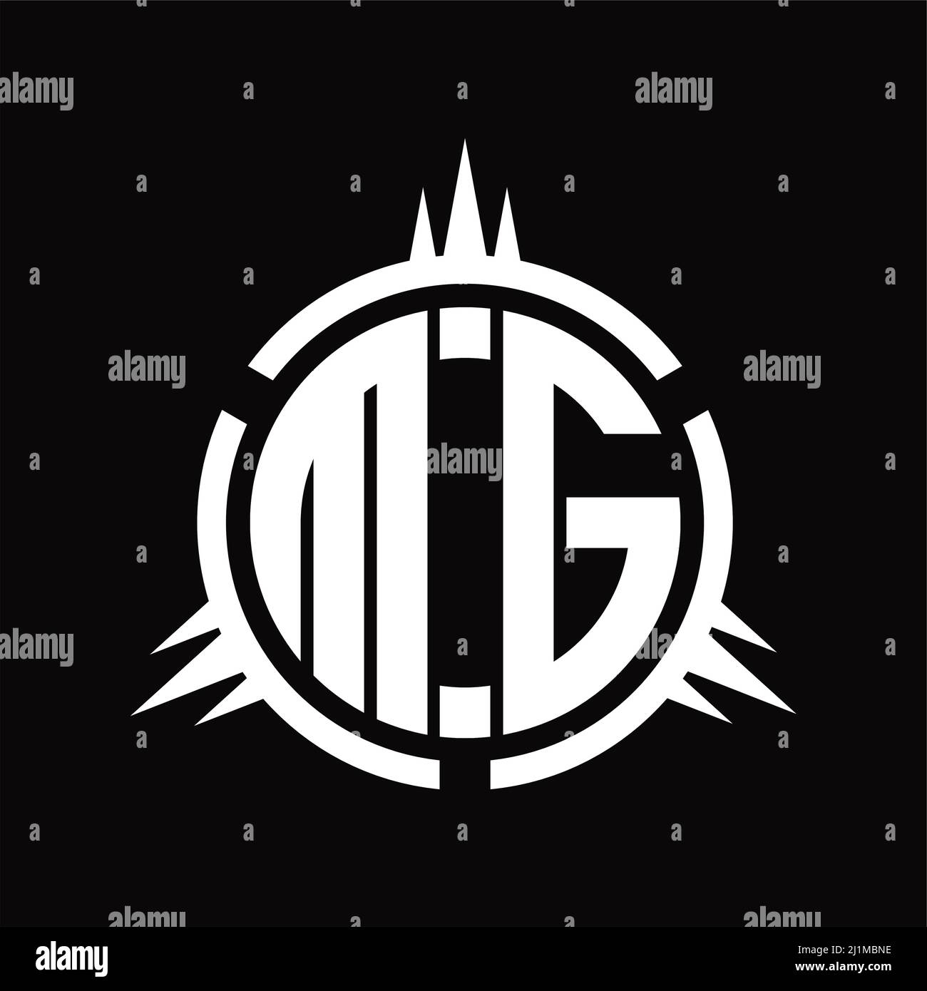 MG Logo monogram isolated on circle element design template Stock ...