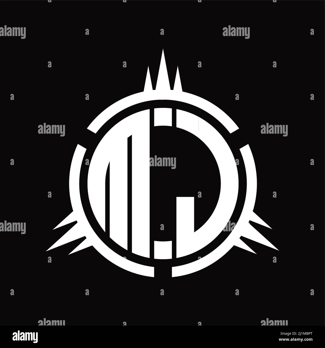 ML Logo monogram isolated on circle element design template Stock ...