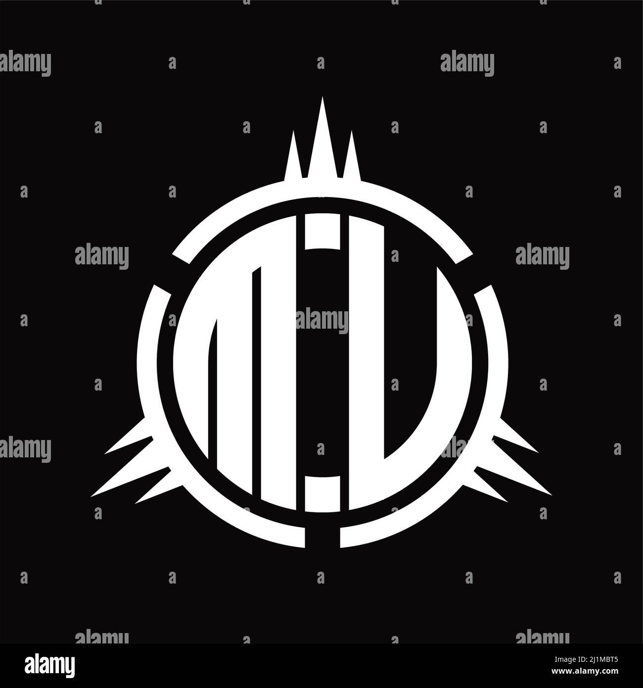 MU Logo monogram isolated on circle element design template Stock ...