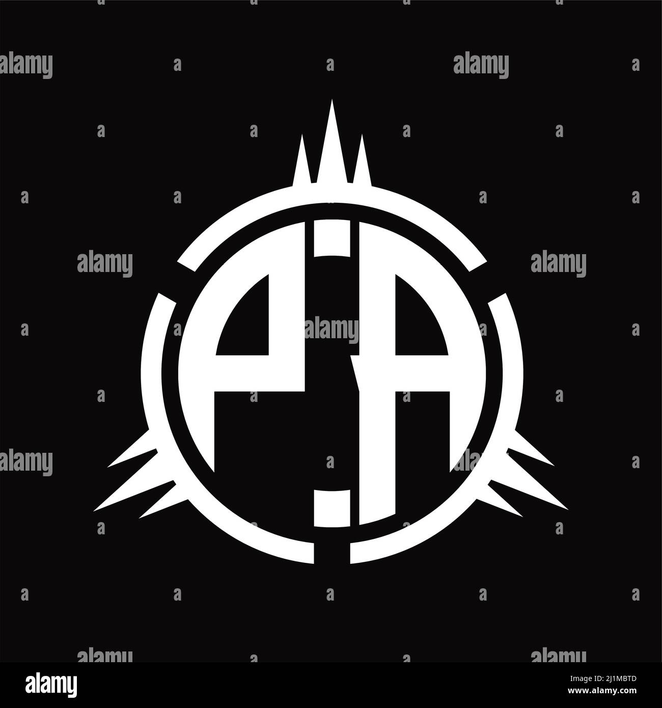 PA Logo monogram isolated on circle element design template Stock ...