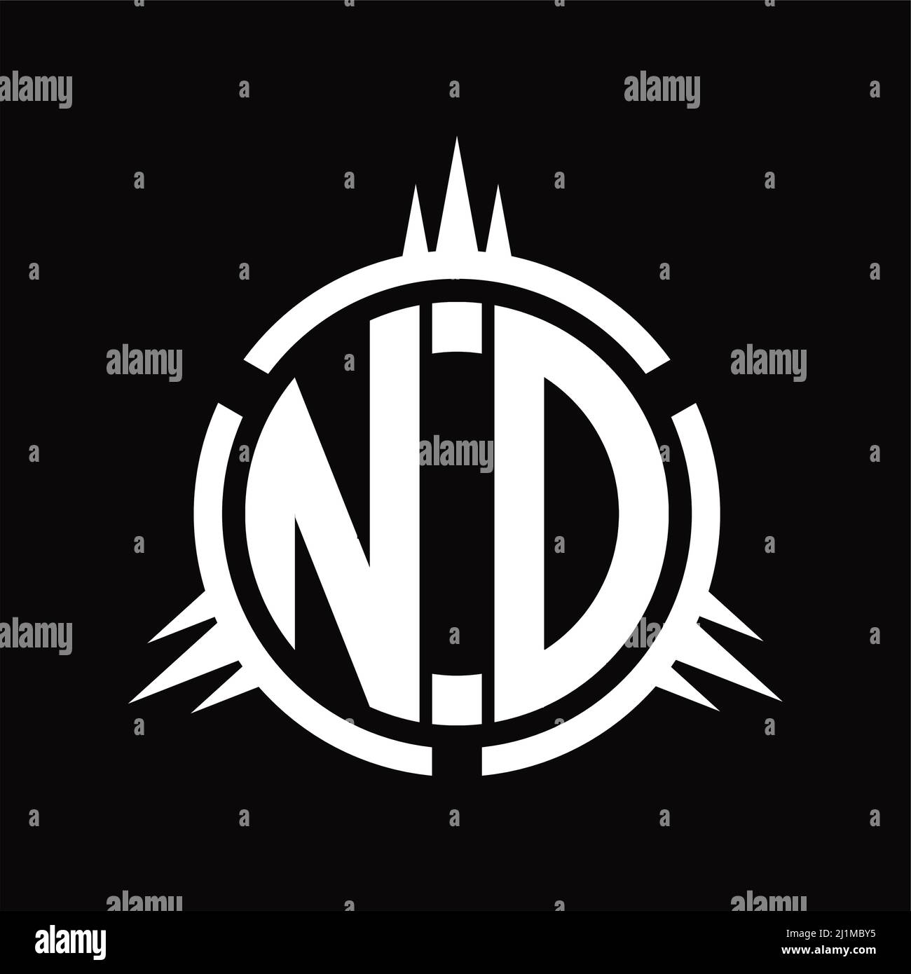 ND Logo monogram isolated on circle element design template Stock ...