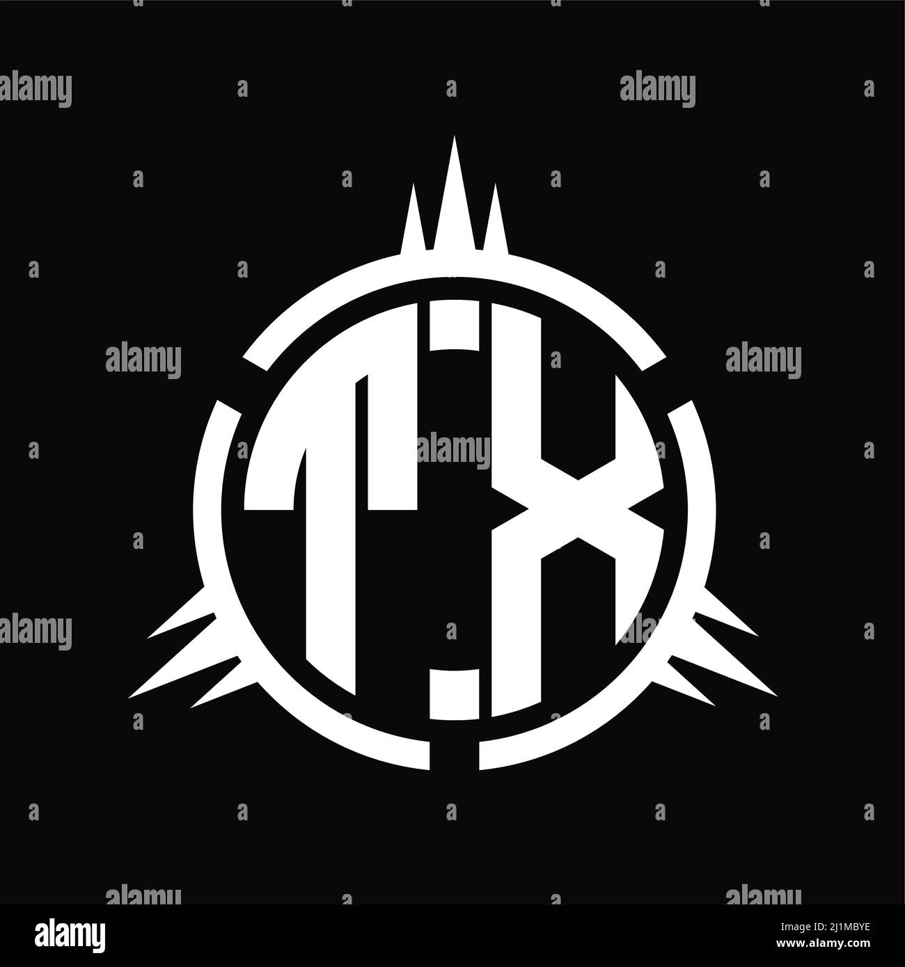 TX Logo monogram isolated on circle element design template Stock ...