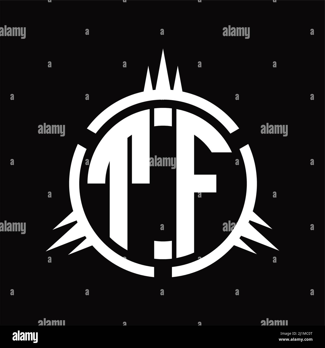 TF Logo monogram isolated on circle element design template Stock ...