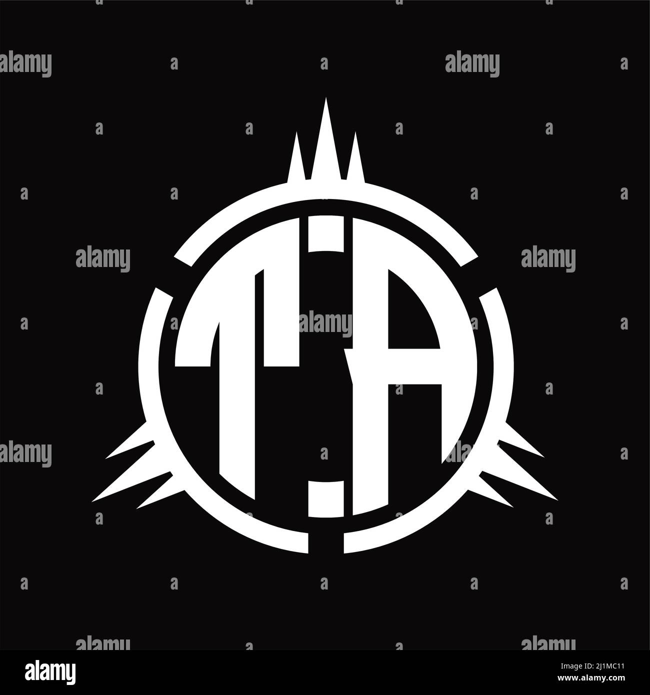 TA Logo monogram isolated on circle element design template Stock ...