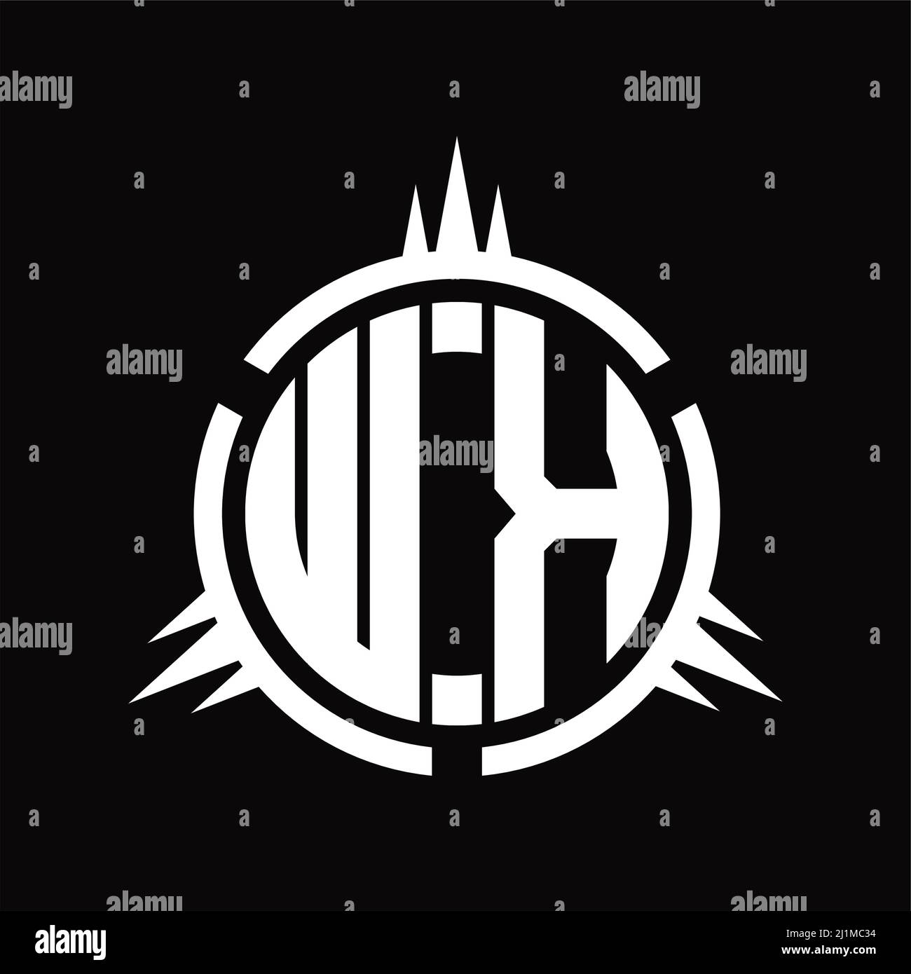 WK Logo monogram isolated on circle element design template Stock ...