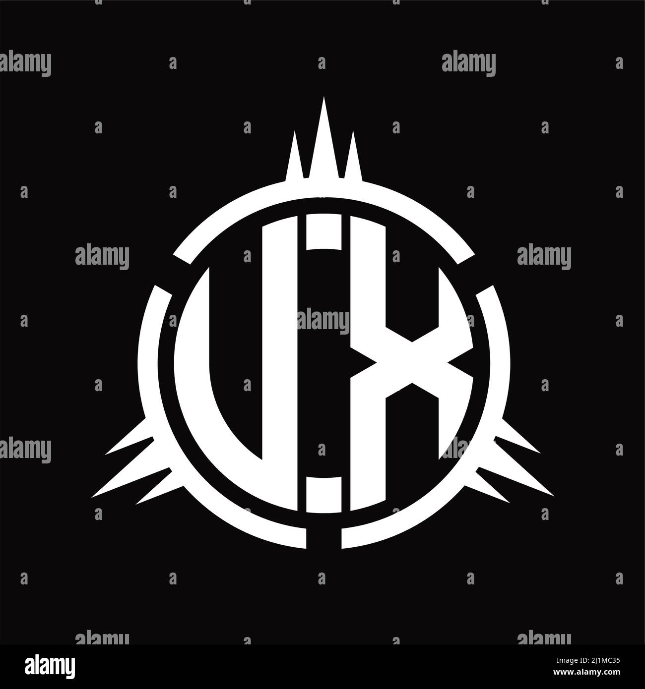 UX Logo monogram isolated on circle element design template Stock Vector Image & Art - Alamy