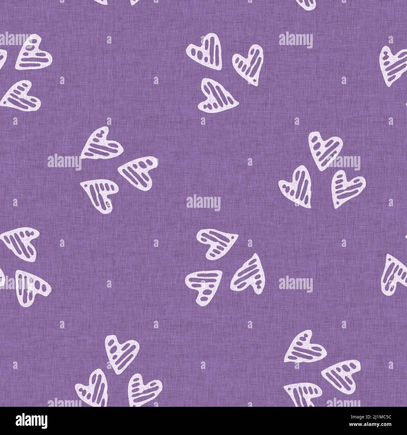 Gender neutral love heart seamless raster background. Simple purple ...