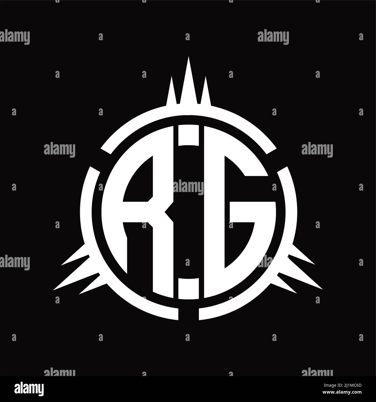 RG Logo monogram isolated on circle element design template Stock ...