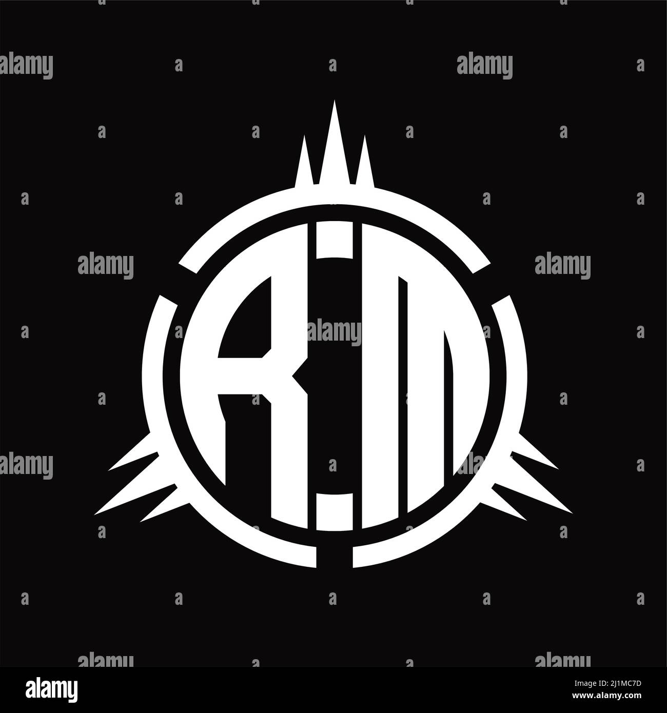 RM Logo monogram isolated on circle element design template Stock ...