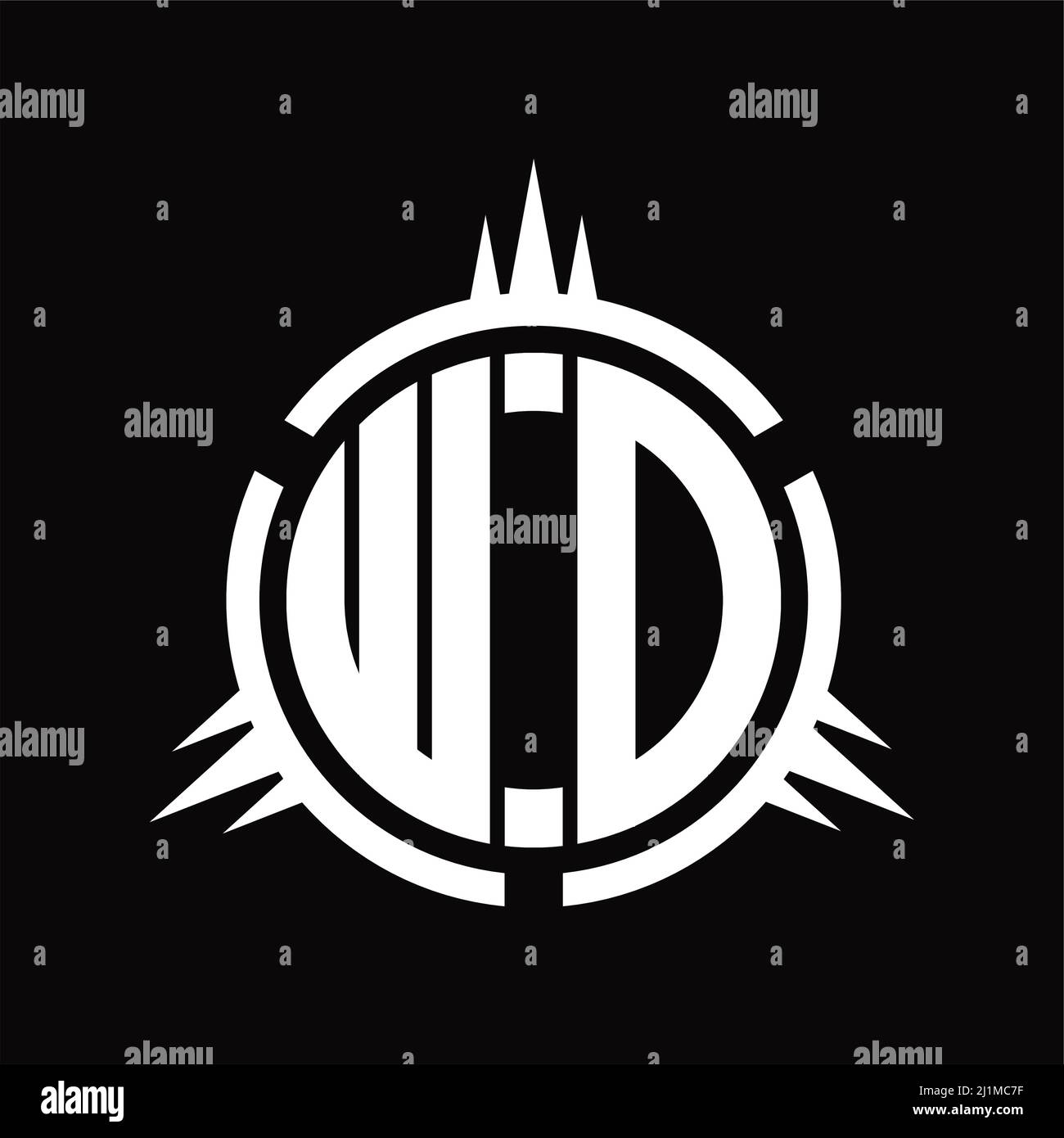 WD Logo monogram isolated on circle element design template Stock ...