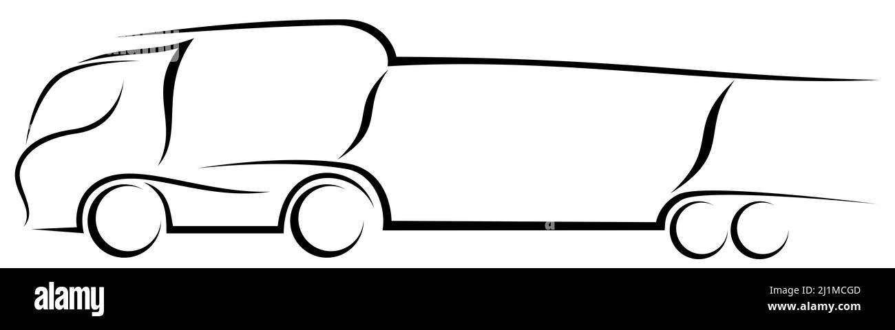 Dynamic vector illustration of a european truck car transporter with ...