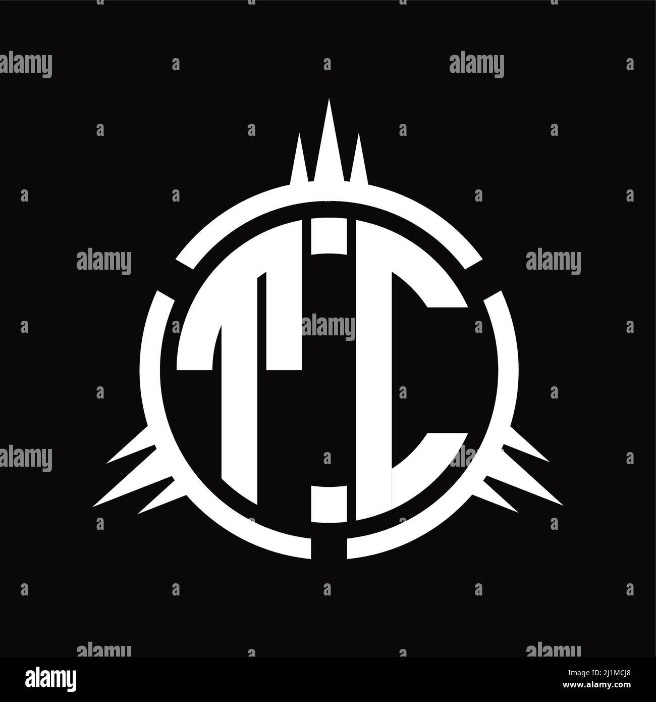 TC Logo monogram isolated on circle element design template Stock ...